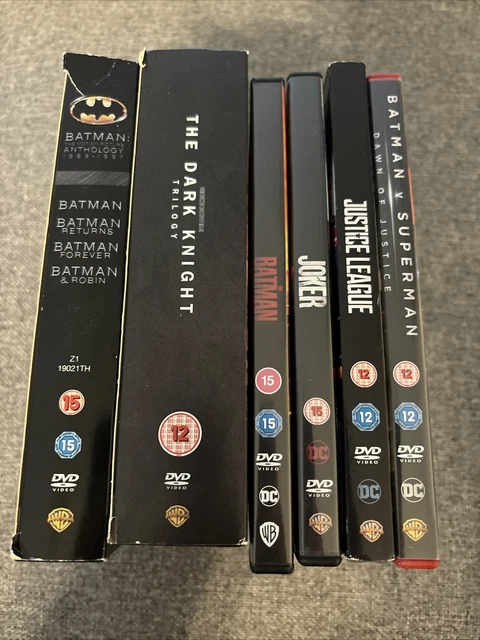 BATMAN DVD FILM Bundle Dvd X 11 Quadrilogy & Trilogy Justice League VS ...