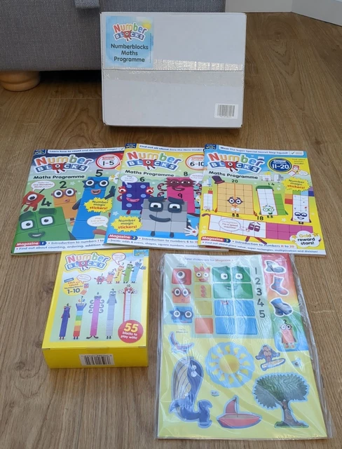 NUMBERBLOCKS MATHS PROGRAMME Set CBeebies 3 Magazines Blocks 1-10 Home ...