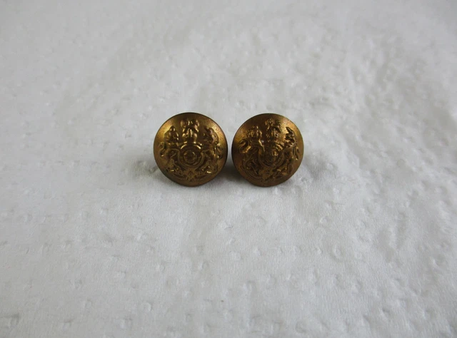 BRITISH ARMY PAIR:&GENERAL SERVICE CAP BUTTONS" (12mm, WW1-WW2 Period ...