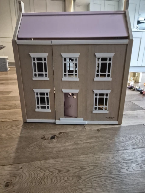 JOHN LEWIS WOODEN doll's house with furniture and dolls £42.30 ...