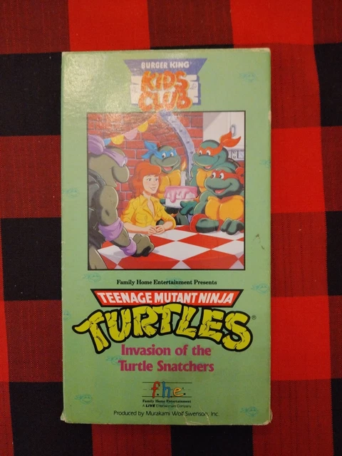 TMNT BURGER KING Kids Club 1990 VHS Tape Invasion Of The Turtle ...