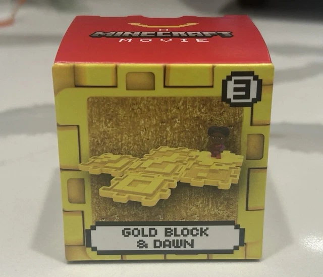 NEW! LTD EDN 2025 McDonald’s Minecraft movie 2025 Toy #3 ~ GOLD BLOCK ...