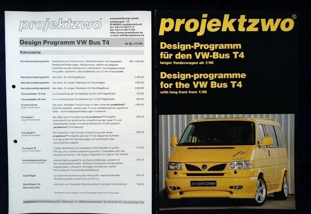 Vw Bus T4 Projektzwo Prospekt Für T4 Ab 1 1996 Modelljahr 2000 M