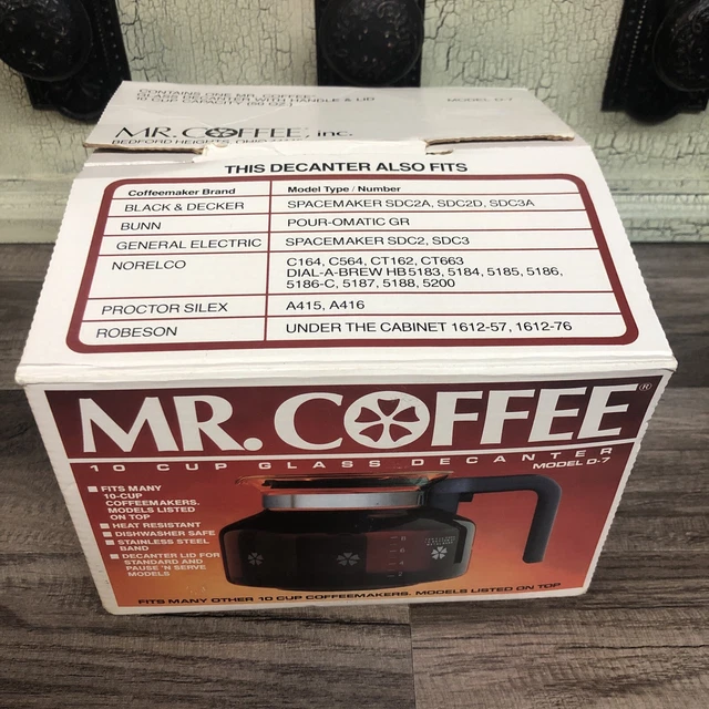 NEW VINTAGE MR Coffee Model D-7C Replacement Carafe Decanter 8 Cup w ...