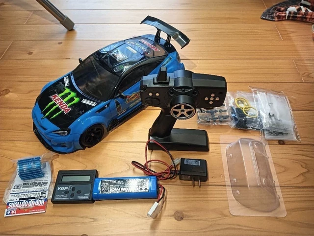 YOKOMO 2WD DRIFT RC Car Sports Blue Monster Energy Decals Remote ...