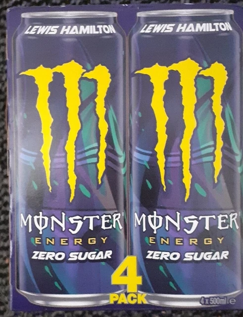 LEWIS HAMILTON MONSTER Zero Sugar Energy Drink 500ml 4 Pack LIMITED ...