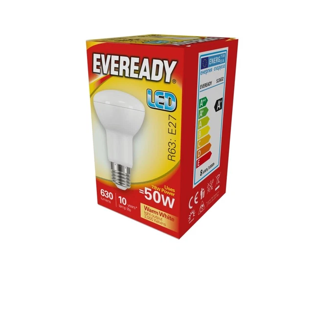 EVEREADY LED R63 E27 Bulb7.8w Warm White ST3781 £9.04 - PicClick UK
