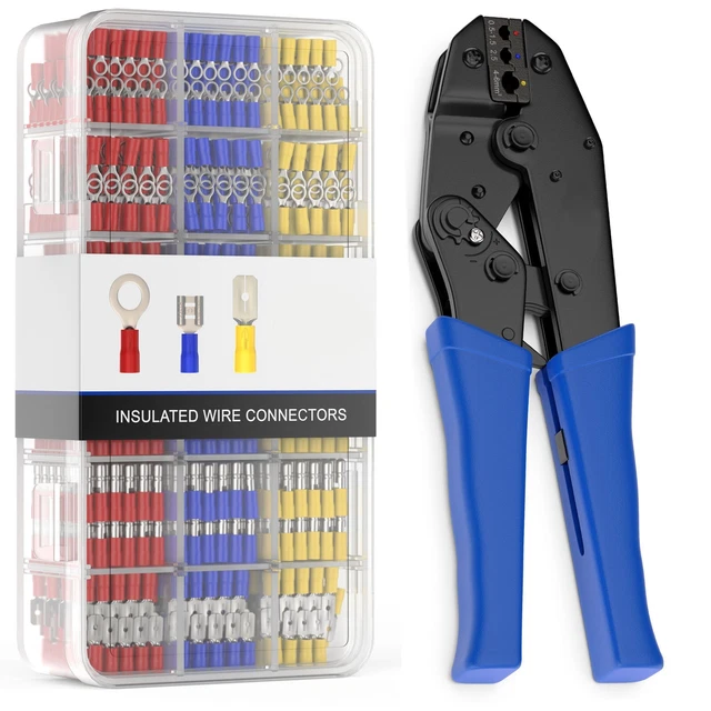 CRIMP PLIERS CABLE Lugs Tab Crimp ConnectorWire Terminals Receptacle ...