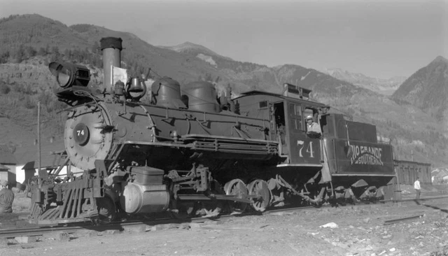 RGS RIO GRANDE Southern Railroad N/G locomotive, engine No 74 Old Train ...