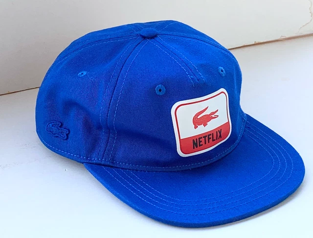 LACOSTE X NETFLIX KIDS CAP RK5510-JQ0 Cobalt Sz.6/9A £40.75 - PicClick UK