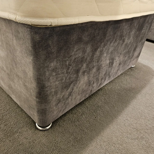 GREY BED FRAME, Headboad & Single Mattress £45.00 - PicClick UK