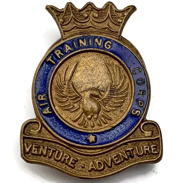 ORIGINAL WW2 AIR Training Corps ATC Royal Air Force RAF Enamel EARLY ...