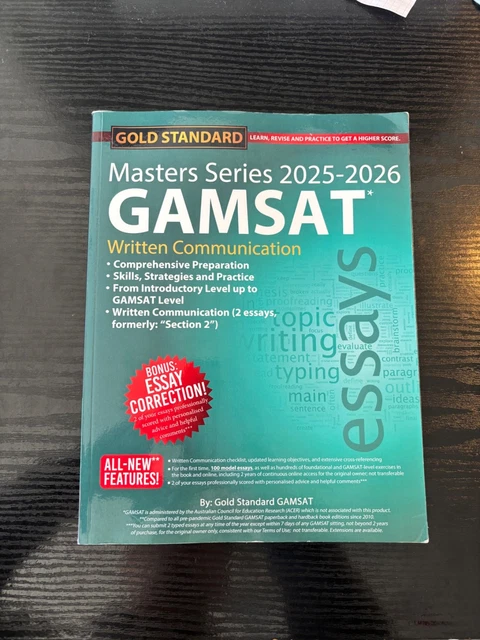 GAMSAT GOLD STANDARD book - Written Communication 2025-2026 Masters Series £78.70 - PicClick UK