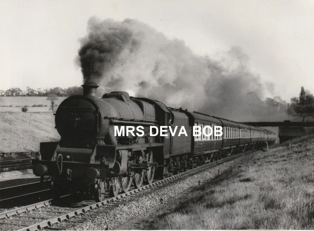 LARGE RAILWAY PHOTO LMS Jubilee 45675 Hardy Elstree Stanier 4-6-0 Loco ...