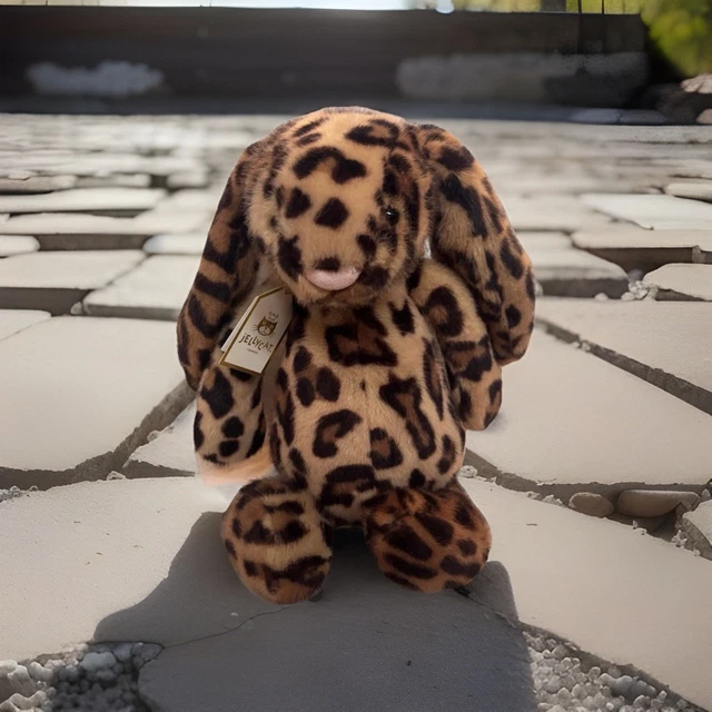 JELLYCAT COBBLEHOP LEOPARD Print Bunny Soft Plush Toy New Tags Bag ...