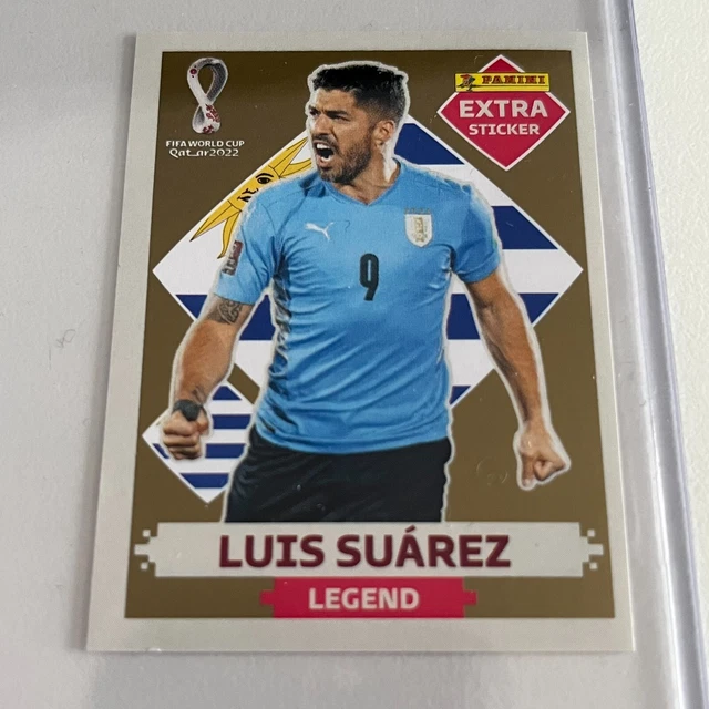 PANINI FIFA WORLD Cup WM 2022 Qatar - Luis Suarez GOLD Extra Sticker ...