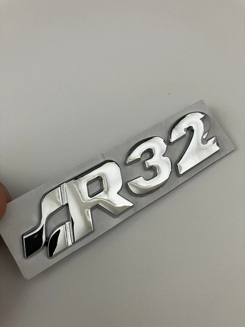 VW GOLF R32 rear MK4 MK5 boot tailgate trunk badge 10cm L 23mm H £9.99 ...