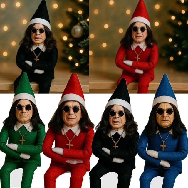 OZZY OSBOURNE CHRISTMAS Elf Doll Mini Home Crafts Decorations,Christmas ...