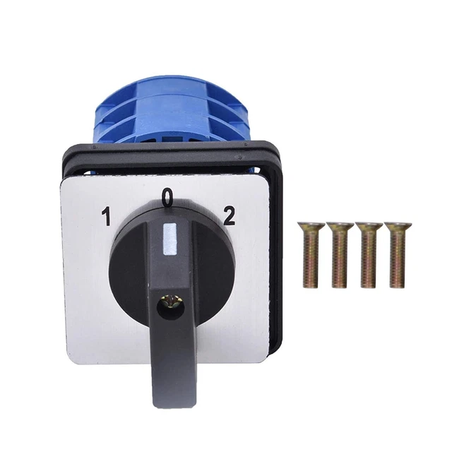 ROTARY CHANGEOVER-SWITCH 690V 25A 1-0-2 3Position Three Phase Switch ...