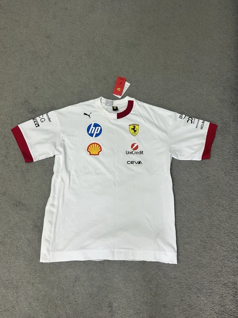SCUDERIA FERRARI 2025 Drivers Oversized T-Shirt - White £85.96 ...