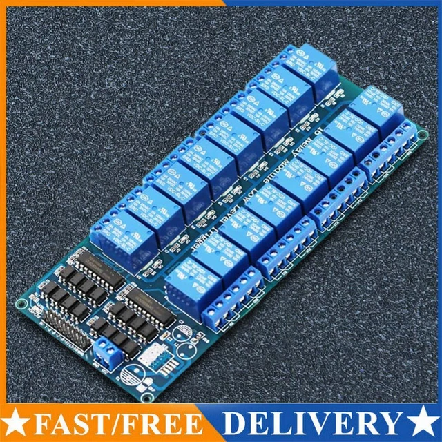 RELAY MODULE LED Indicator Relay Interface Board with Optocoupler (16 ...