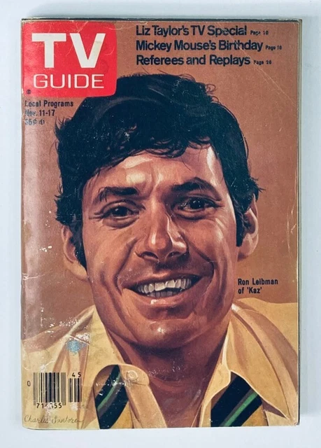 TV GUIDE MAGAZINE November 11 1978 Ron Leibman New Jersey-PA Ed. No ...