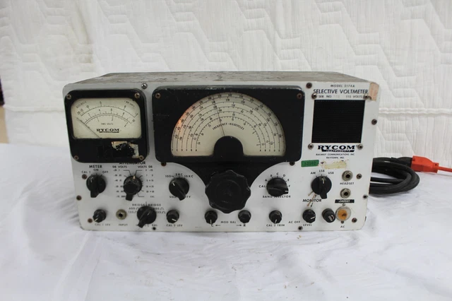 VINTAGE RYCOM RAILWAY Communications Inc Selective Voltmeter Model ...