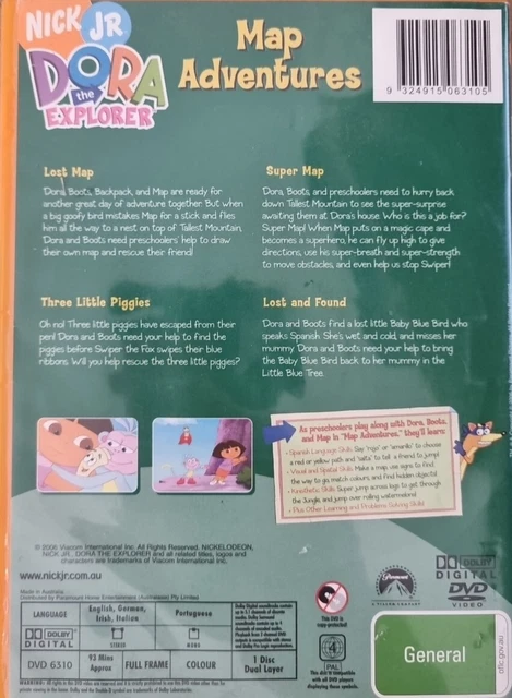 DORA THE EXPLORER Map Adventures (DVD, 2006) Nickelodeon, Region 4 PAL ...