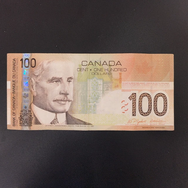 2004 CANADIAN HUNDRED 100$ Dollar Banknote Bank Of Canada (Printed in ...
