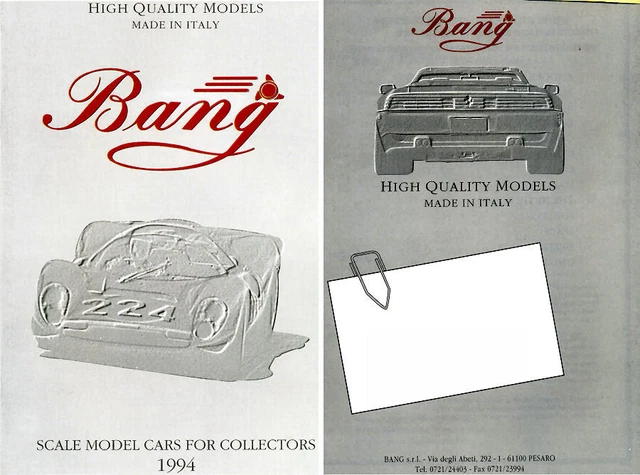 MODEL CAR MAGAZINE Book Booklet Bang Catalog Bang Format A5 PAG.44 MO £ ...