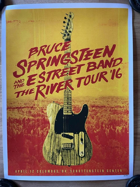 BRUCE SPRINGSTEEN OFFICIAL poster tour 2016 Colombus-the river tour EUR ...