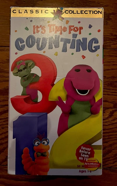 BARNEY IT’S TIME For Counting Classic Collection VHS Video Tape Sing ...