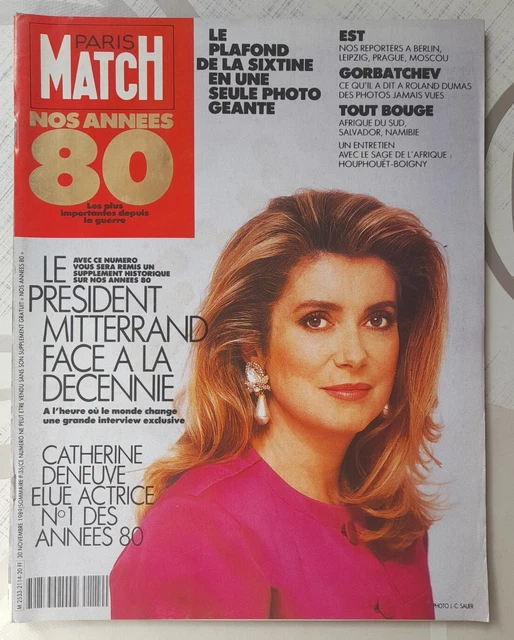 PARIS MATCH REPORTAGE N° 2114 Nov 1989 Spécial Année 1980 Catherine ...