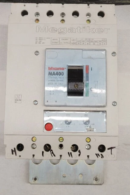 INTERRUTTORE MAGNETOTERMICO BTICINO megatiker MA400 T7414A/400 ...
