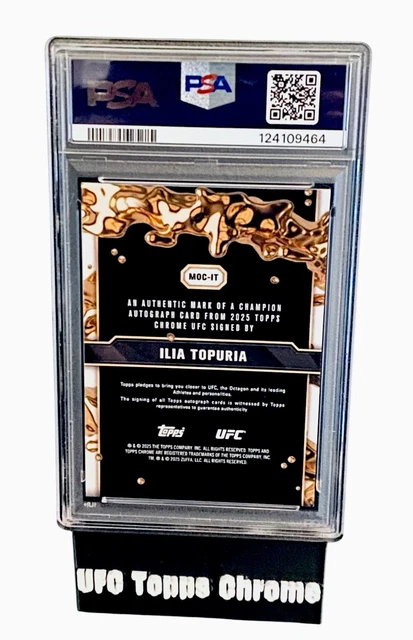 UFC ILIA TOPURIA Mark of a Champion #MOCIT PSA Mint 9 (2025 Topps ...