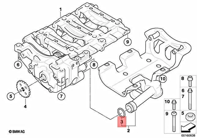 GENUINE BMW O-RING X1 Z4 E46 E60 E81 E82 E84 E85 E87 E88 E90 ...