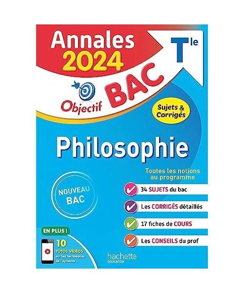 ANNALES OBJECTIF BAC 2024 - Philosophie: Sujets & corrigés, Nieuviarts, Nathali EUR 6,93 ...