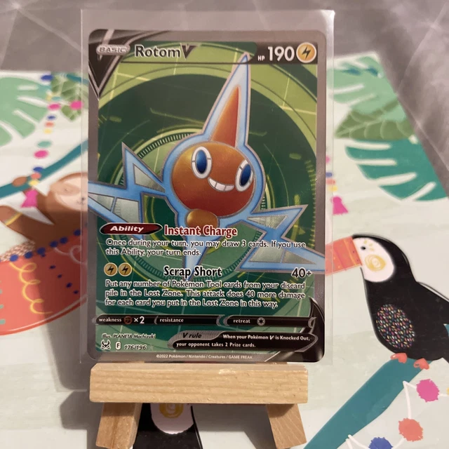 POKÉMON TCG ROTOM V Full Art Ultra Rare 176/196 Lost Origin £5.00 ...