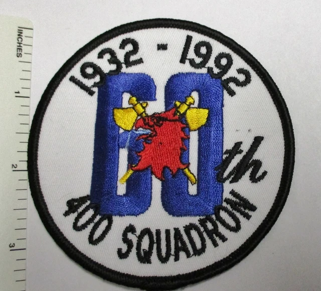 ROYAL CANADIAN AIR FORCE RCAF 400 SQUADRON 60 Years PATCH 1992 Vintage ...