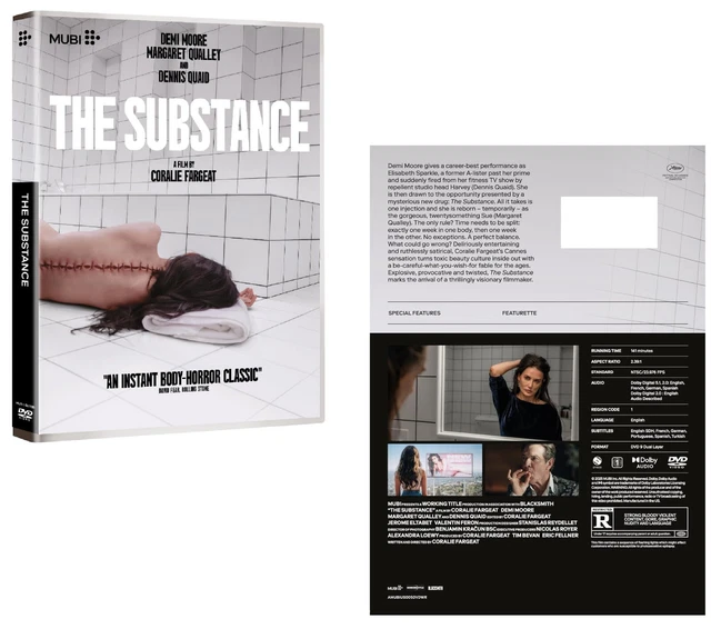 THE SUBSTANCE (2024): Demi Moore, Dennis Quaid, Horror - NEW US Rg1 DVD ...
