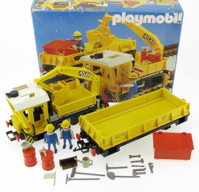 PLAYMOBIL 4053 DIESELLOK Bauzug Arbeitszug in OVP Box Eisenbahn G Lok ...