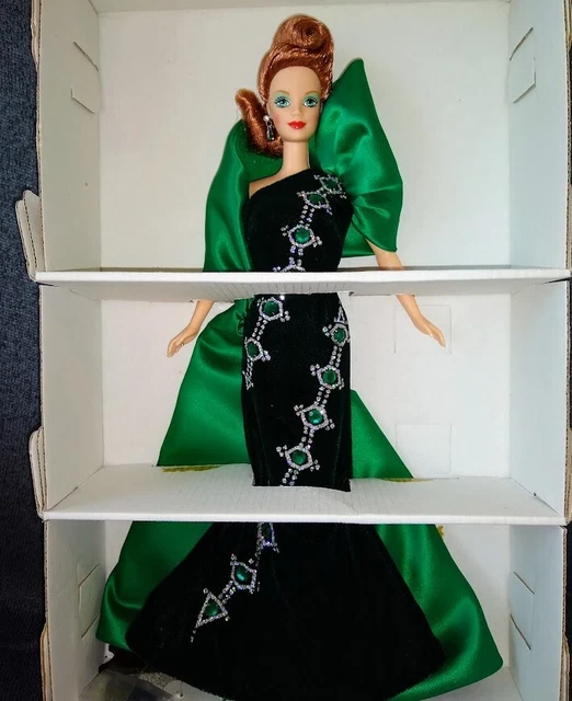 EMERALD EMBERS BARBIE by Bob Mackie 1996 Jewel Essence Collection EUR ...