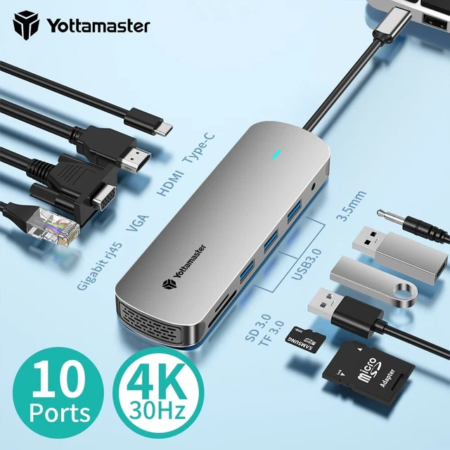 YOTTAMASTER 5 6 10 USB-C Hub zu Typ C USB 3.0 4K HDMI Adapter Für PC ...