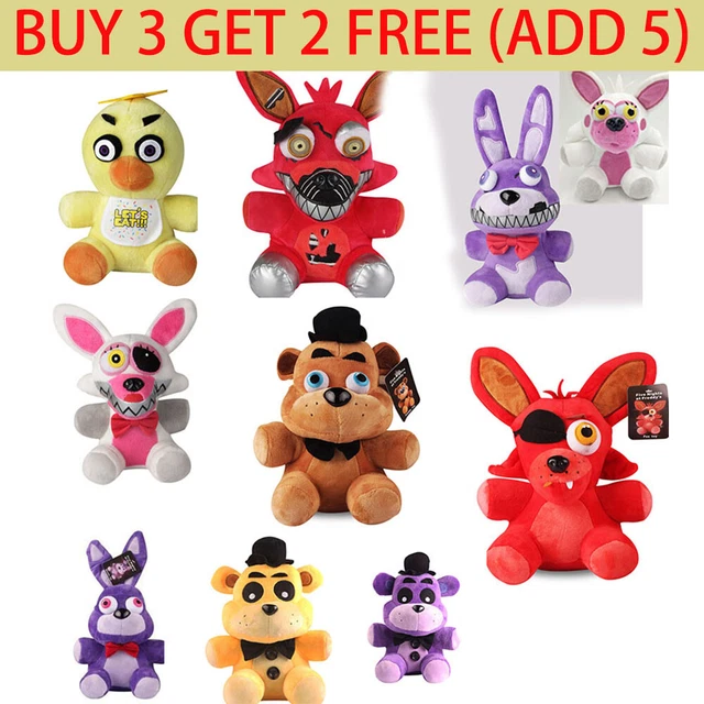 FNAF PLUSHIES FIVE Nights at Freddy's Plush Doll Toy Bear Foxy Sundrop ...