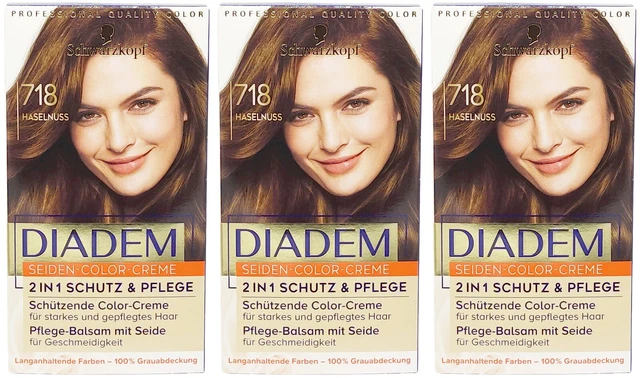 DIADEM SEIDEN-COLOR-CREME HASELNUSS 170ml Haarfarbe dauerhaft anhaltend ...
