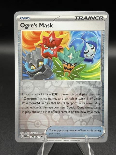 OGRE'S MASK 118/131 Pokémon TCG Sv: Prismatic Evolutions Reverse Holo ...