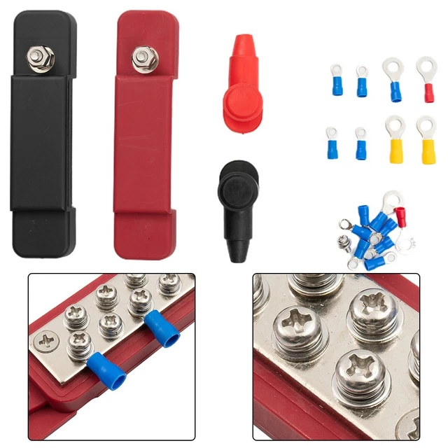 12-WAY BUS BAR Power Distribution 12V 150A Rated/Terminal Block For ...