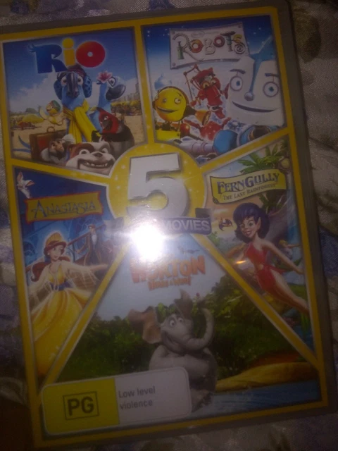 5 KIDS MOVIE Collection/ Rio/ Robots /Dr. SEUSS Horton/Anastasia ...