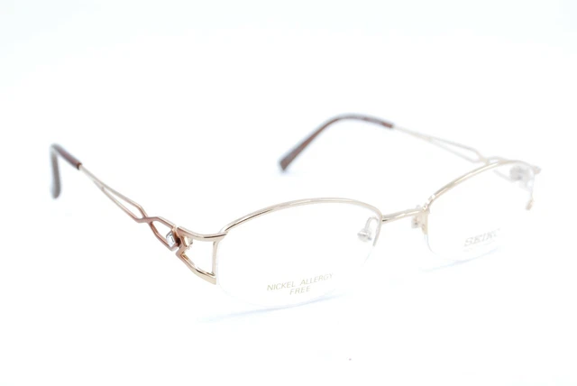 NEW AUTHENTIC SEIKO T0275 C78 Japan Gold Titanium Half Rim Eyeglasses ...