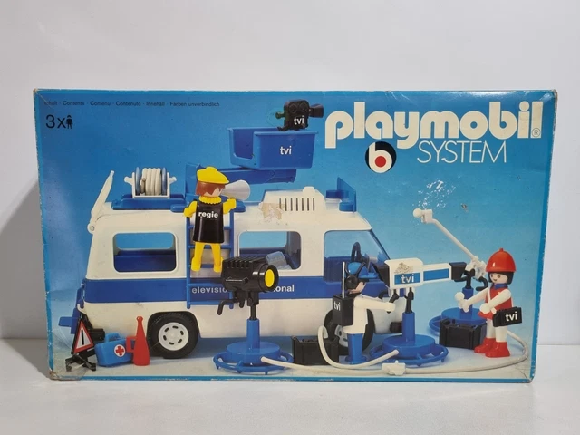 PLAYMOBIL 3188 ENSEMBLE exclusif v2 appareil caméra TV TVI TV voiture ...